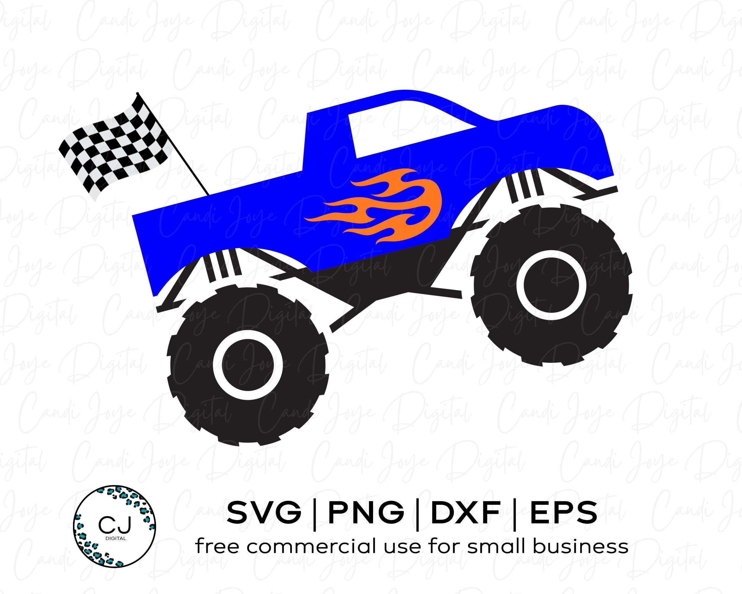 Monster Truck SVG Monster Truck PNG Layered SVG Monster - Etsy