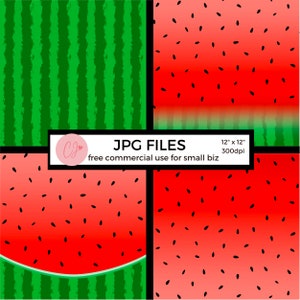 Watermelon Digital Papers Watermelon Backgrounds - Etsy