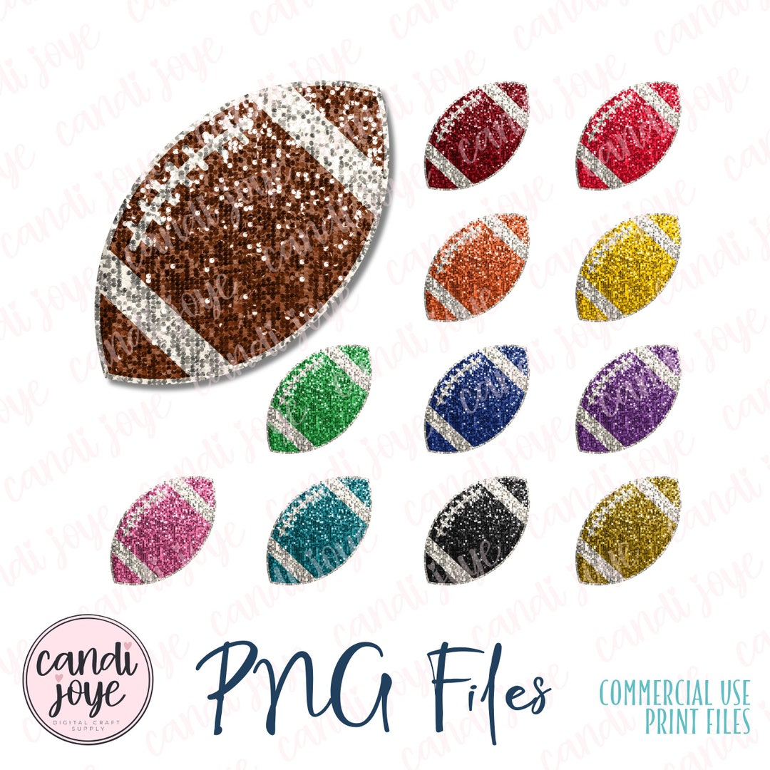 Sequin Football PNG Bundle - Glitter Football PNG - Football ...