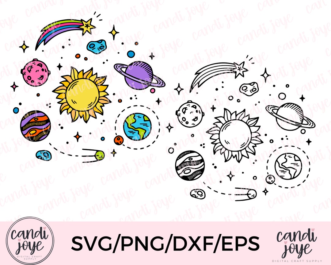 Espacio exterior SVG - Sistema solar SVG - Galaxia SVG - Planetas Clip ...