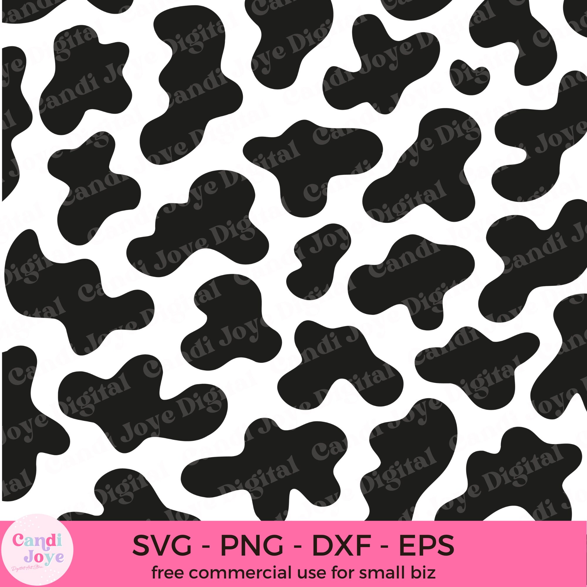 Cow Print SVG Cow Print PNG Farm Animal Pattern Cut File - Etsy UK