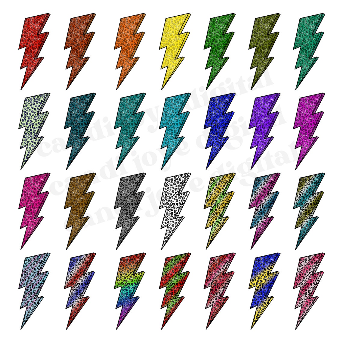 Lightning Bolt PNG Grunge Leopard Lightning Bolts PNG - Etsy