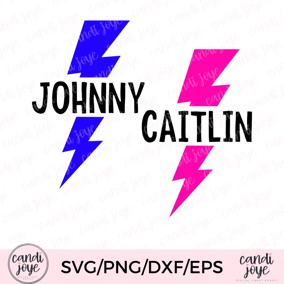 Split Lightning Bolt SVG Customizable Lightning SVG Lightning ...