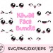 Cute Kawaii SVG - Kawaii Face SVG Bundle - Kawaii Clipart - Cartoon ...