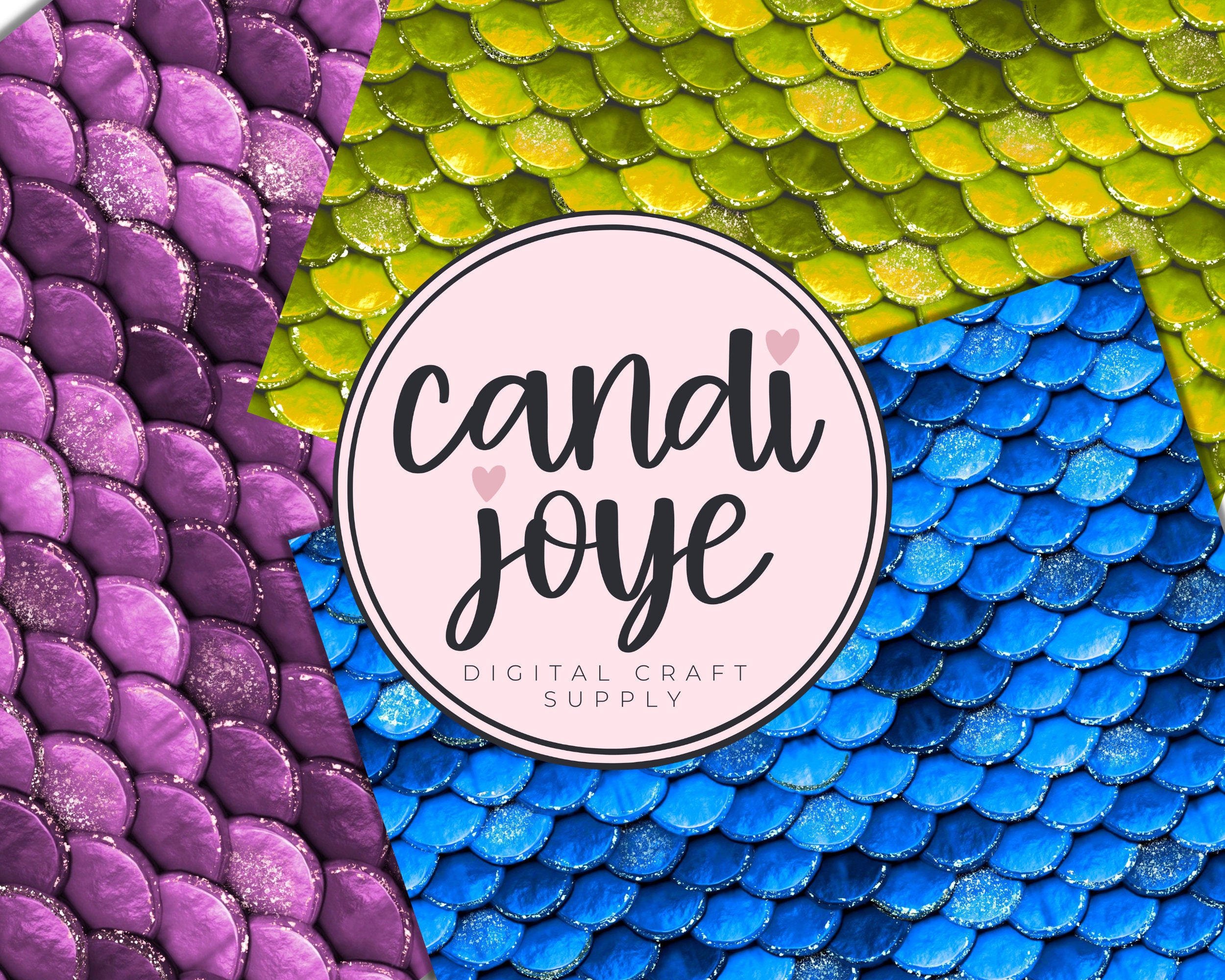 Mermaid Scale Digital Papers Dragon Scale Digital Paper Glitter Digital ...