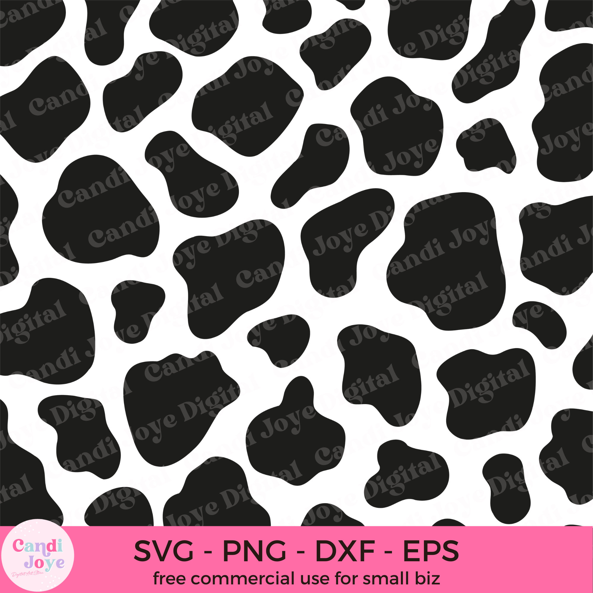 Cow Print SVG Cow Print PNG Farm Animal Pattern Cut File - Etsy