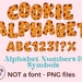 Alphabet Clipart PNG Cookie Letters PNG Set Alphabet PNG Chocolate Chip ...