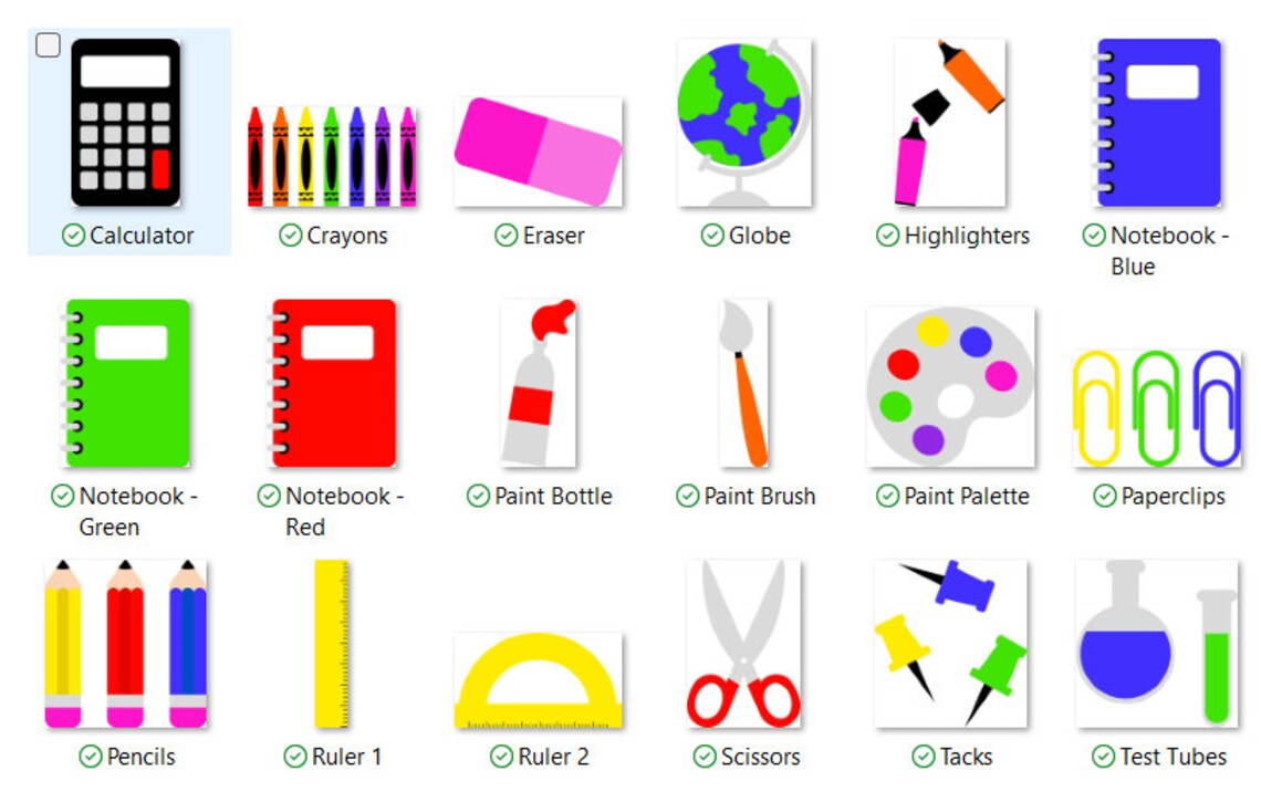 School Supply SVG Bundle School Clipart Crayon SVG - Etsy