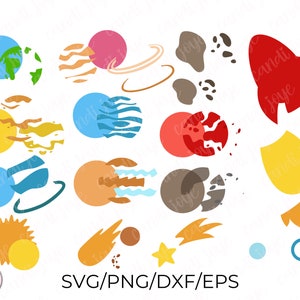 Space SVG Galaxy SVG Planets SVG Solar System Clipart Outer Space Png ...