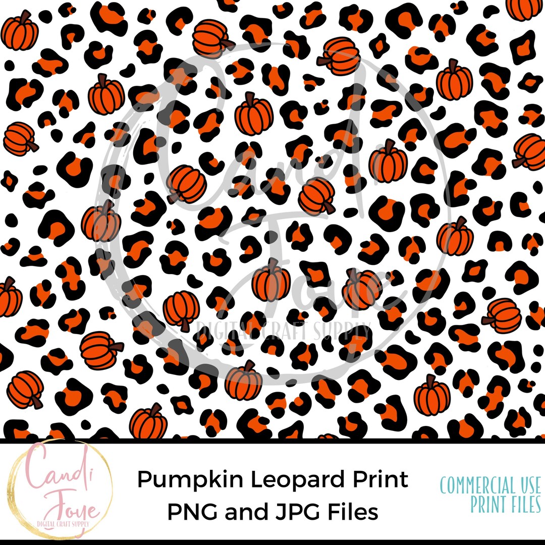 Leopard Pumpkin PNG Fall PNG Leopard Print Background - Etsy