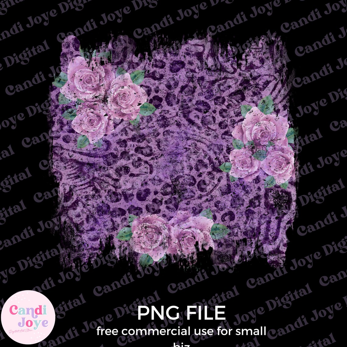 Leopard Print PNG Distressed Rose Sublimation Background - Etsy