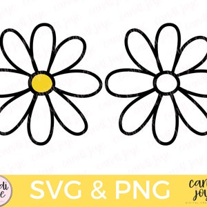 Daisy SVG Wildflower SVG Spring Clipart Daisy PNG Hand Drawn Flower ...