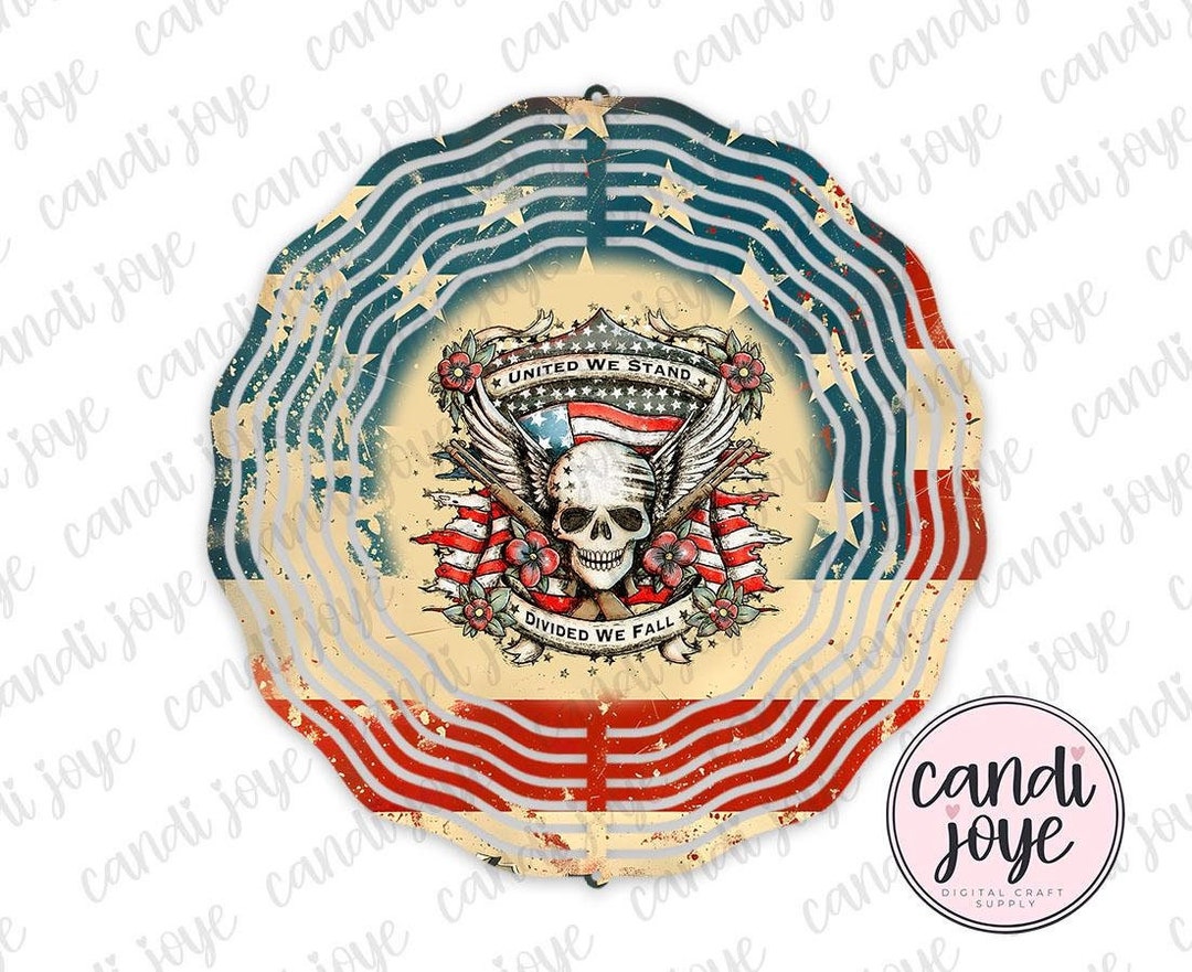 Patriotic Wind Spinner PNG, Skull Wind Spinner Designs, 4th of July ...