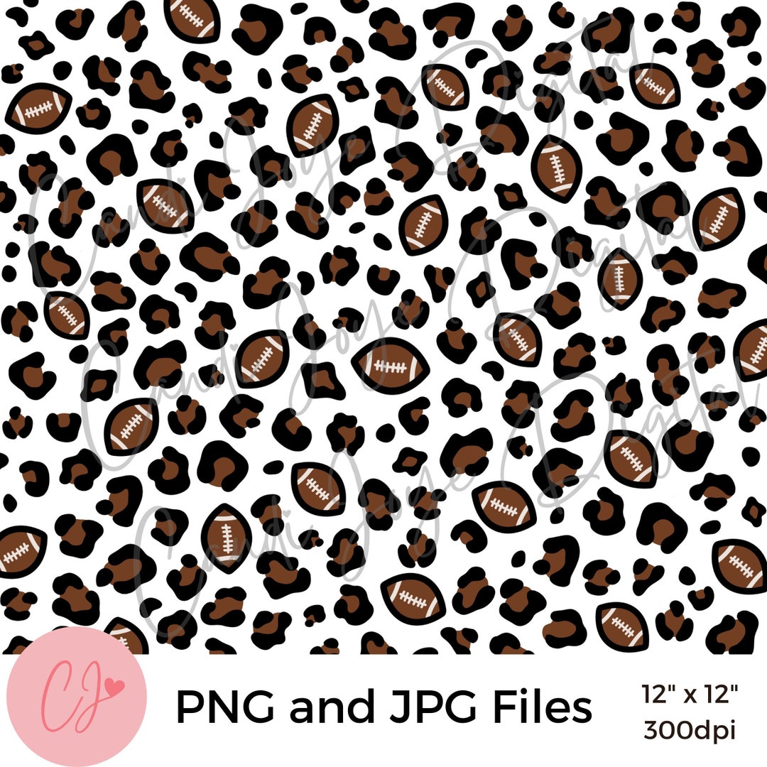 Football PNG Leopard Print PNG Football Sublimation - Etsy
