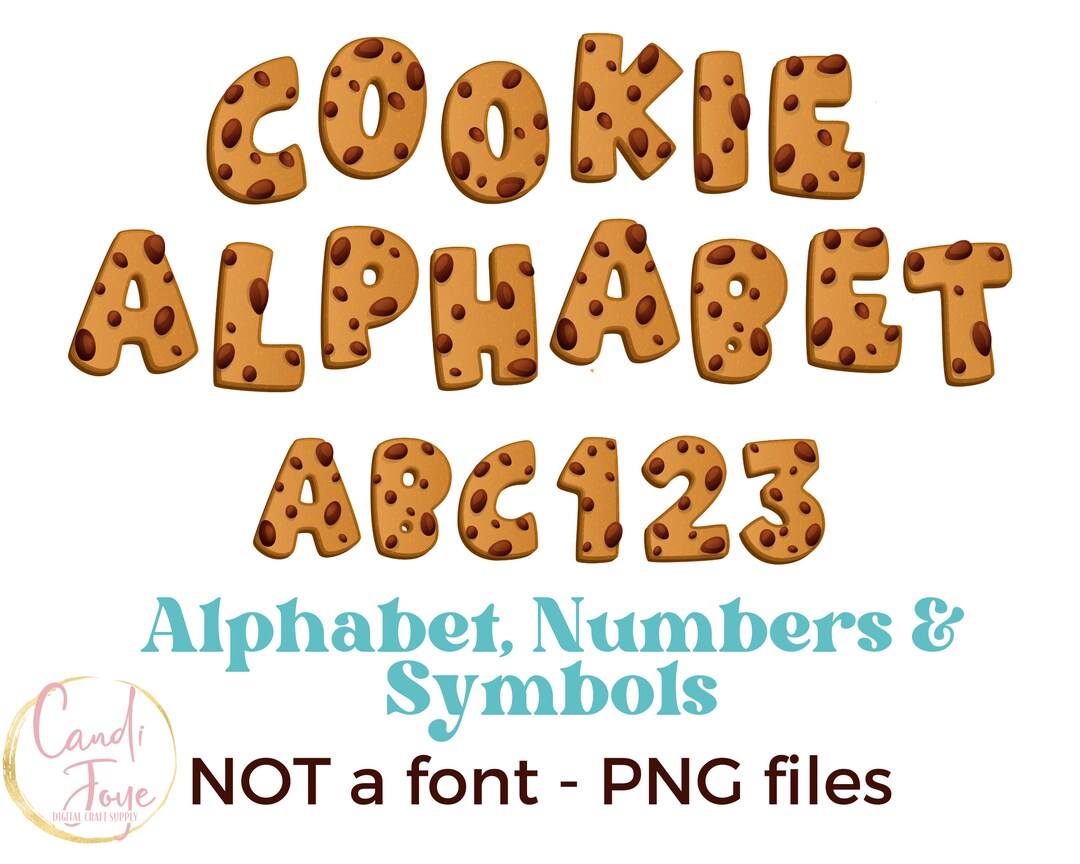 Alphabet Clipart PNG Cookie Letters PNG Set Alphabet PNG - Etsy