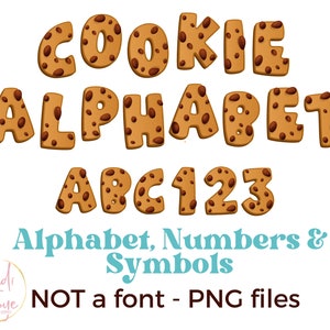 Alphabet Clipart PNG Cookie Letters PNG Set Alphabet PNG - Etsy