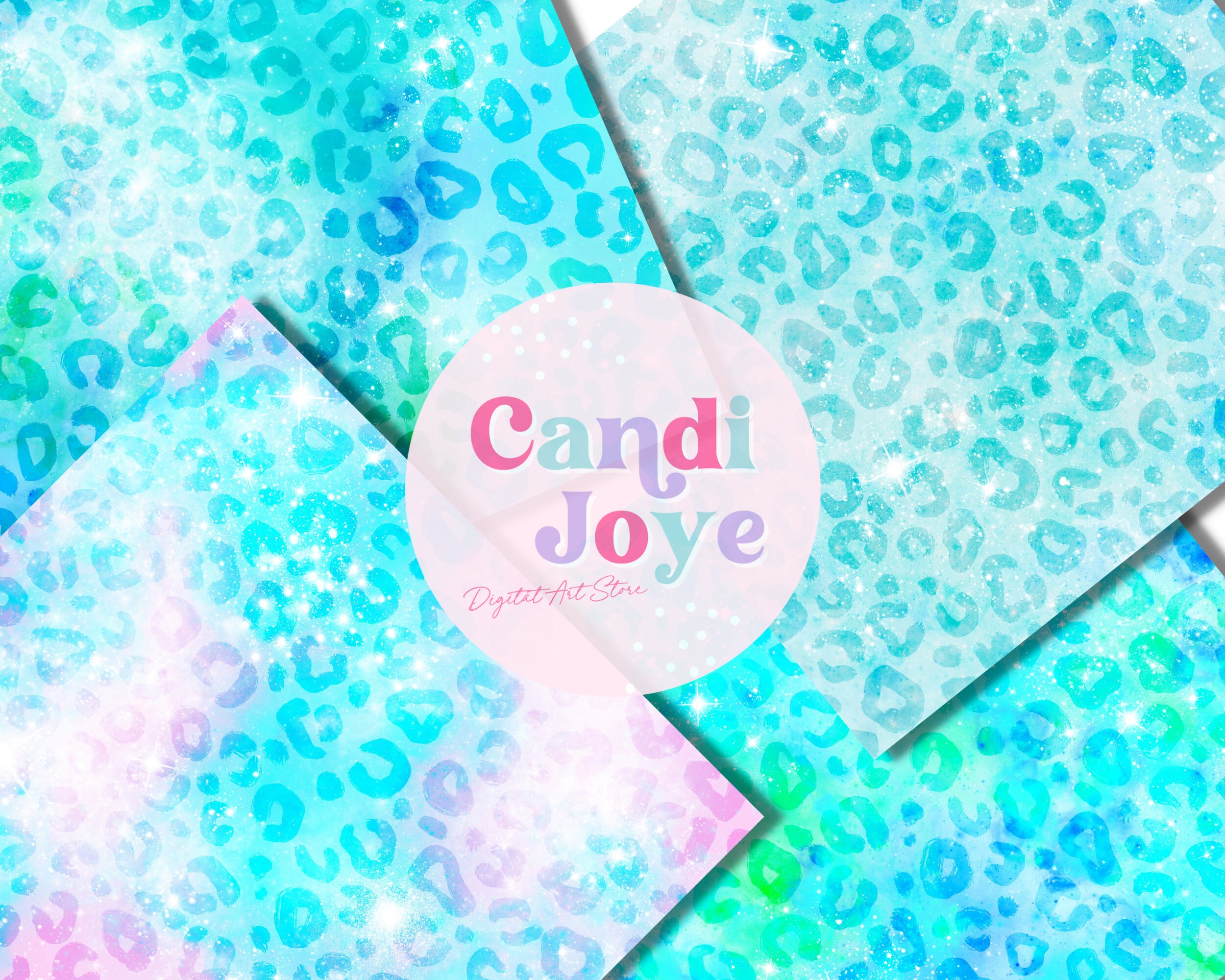 Leopard Print Digital Paper Pack Pastel Cheetah Print - Etsy