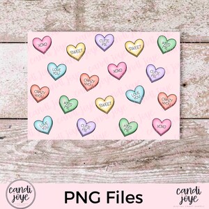 Conversation Heart PNG - Valentine's Day PNG - Candy Heart Clipart ...