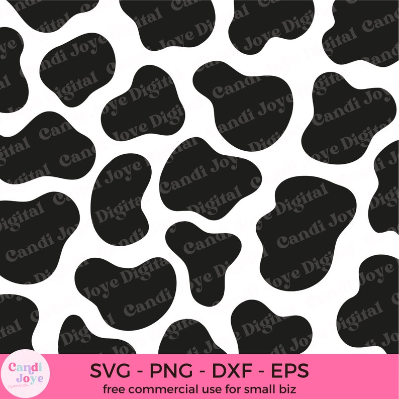 Cow Print SVG Cow Print PNG Farm Animal Pattern Cut File - Etsy