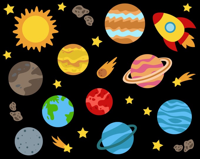 Planet Fandex SVG and PDF Solar System SVG for Kids - Etsy Canada