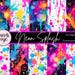Neon Paint Splatter Digital Papers - Paint Splash Digital Scrapbooking ...