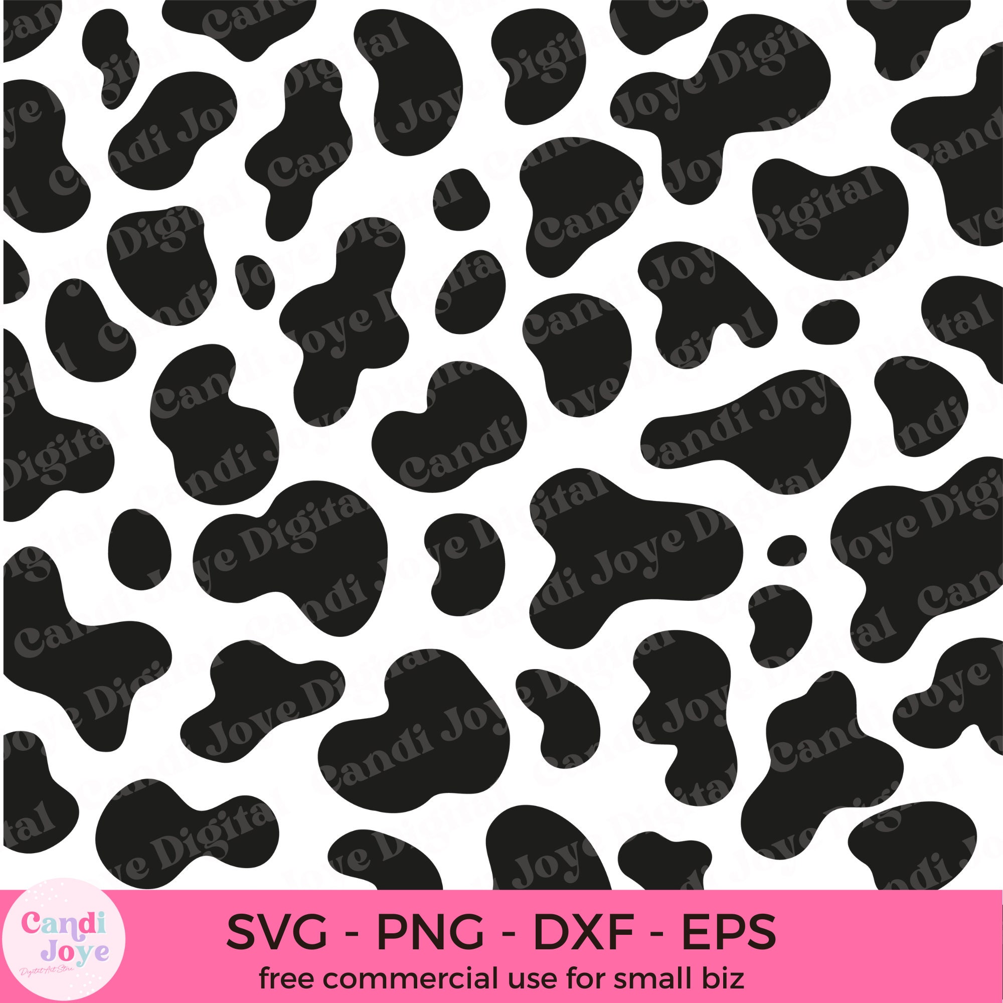 Cow Print SVG Cow Print PNG Farm Animal Pattern Cut File - Etsy