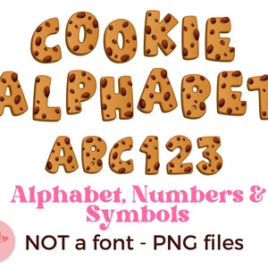 Alphabet Clipart PNG Cookie Letters PNG Set Alphabet PNG - Etsy