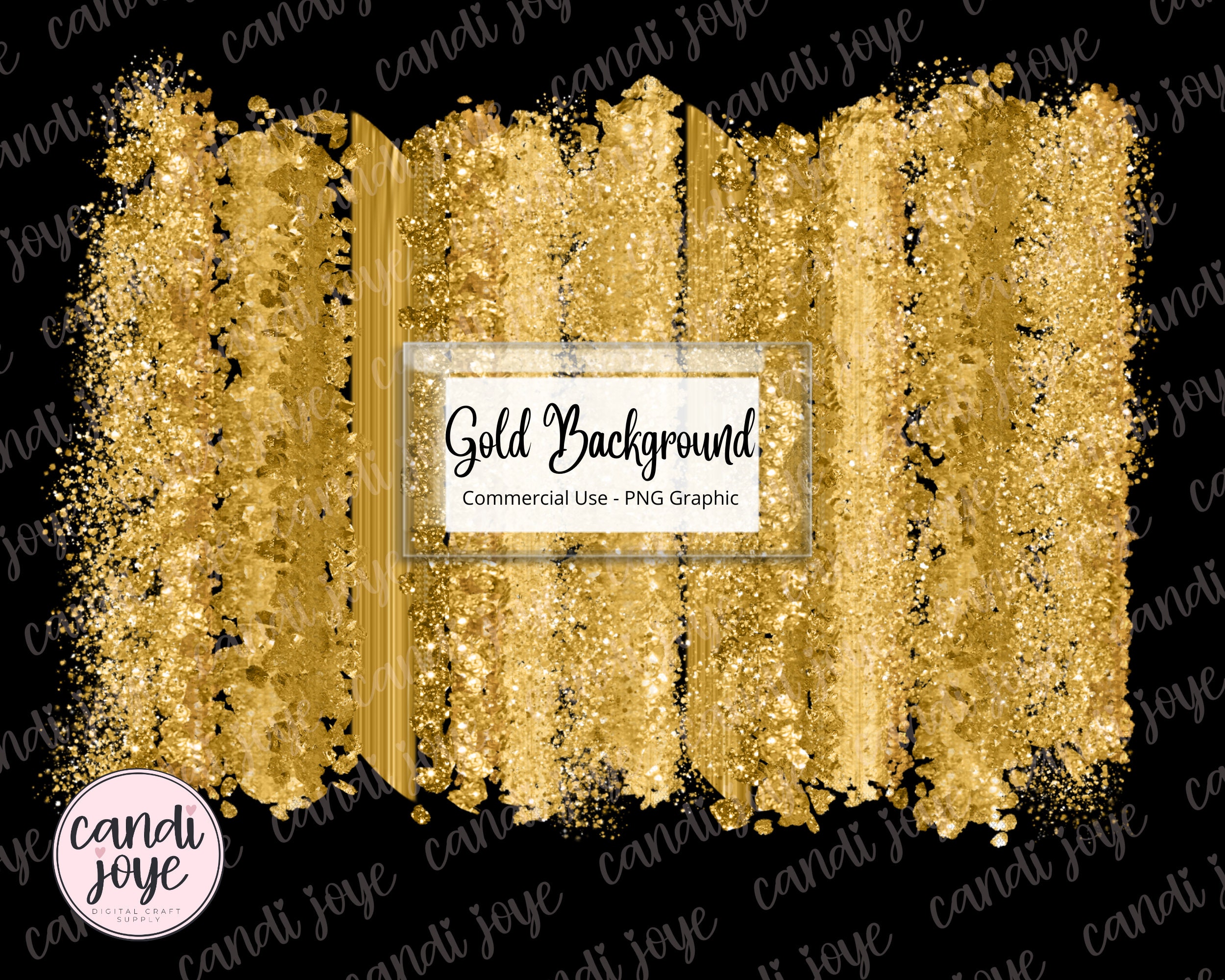 Gold Glitter PNG - Gold Sublimation Designs - Brush Stroke Clipart ...