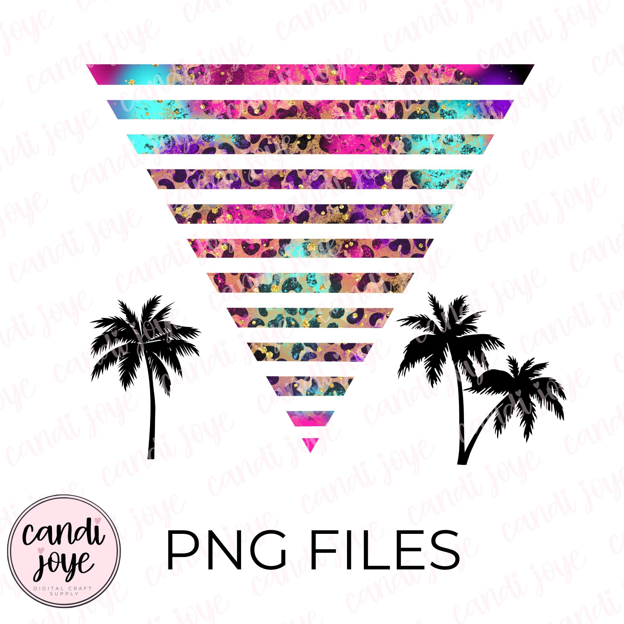 Neon Leopard Print PNG - Back to the 90s Triangle PNG - Tree Clipart ...