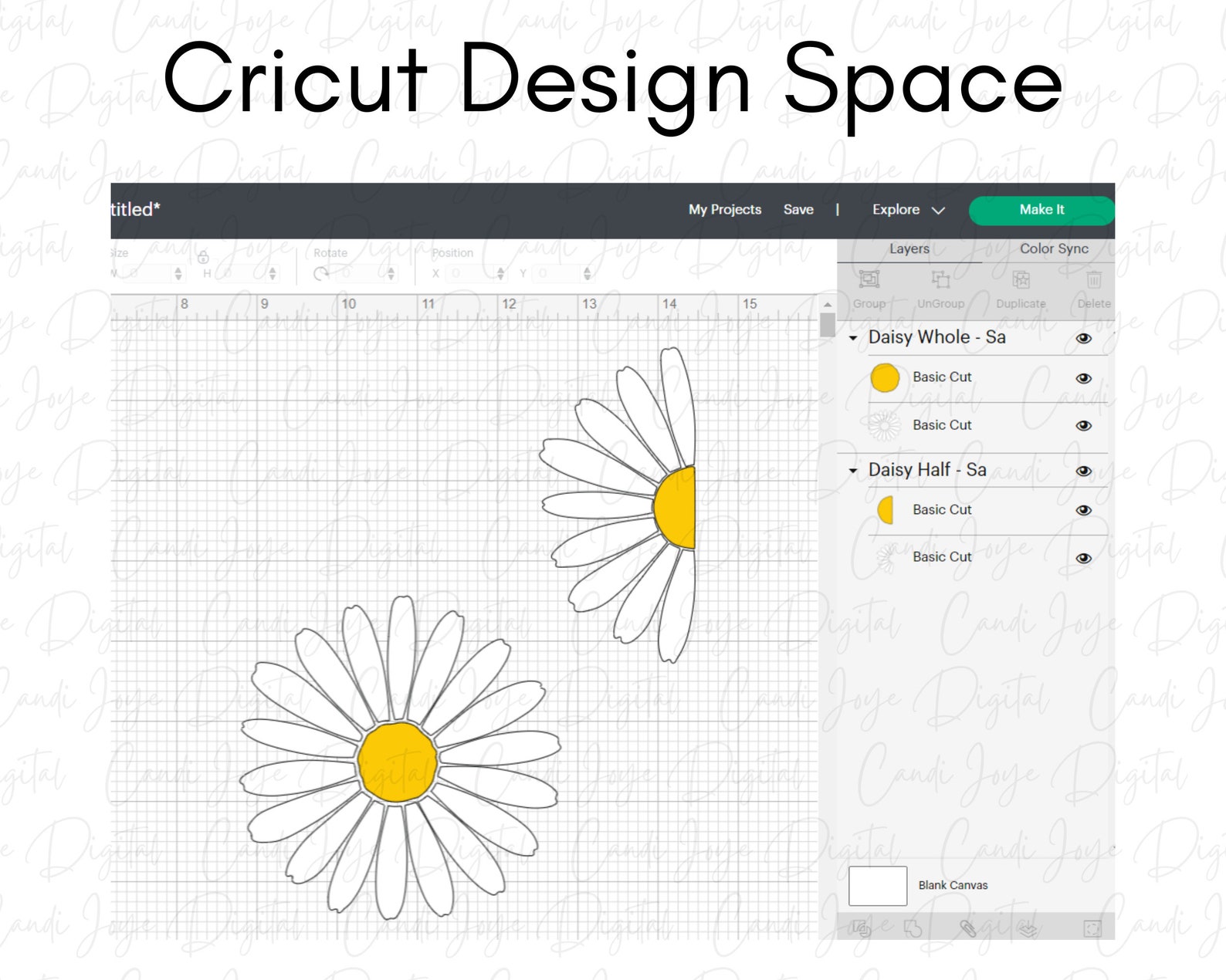 Daisy SVG Flower SVG Customizable Half Daisy Daisy - Etsy