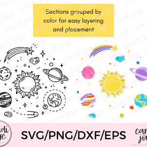 Outer Space SVG - Solar System SVG - Galaxy SVG - Planets Clip Art ...