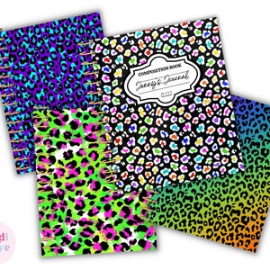Rainbow Leopard Digital Paper Pack Neon Cheetah Print - Etsy