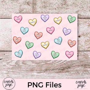 Conversation Heart PNG Valentine's Day PNG Candy Heart Clipart ...