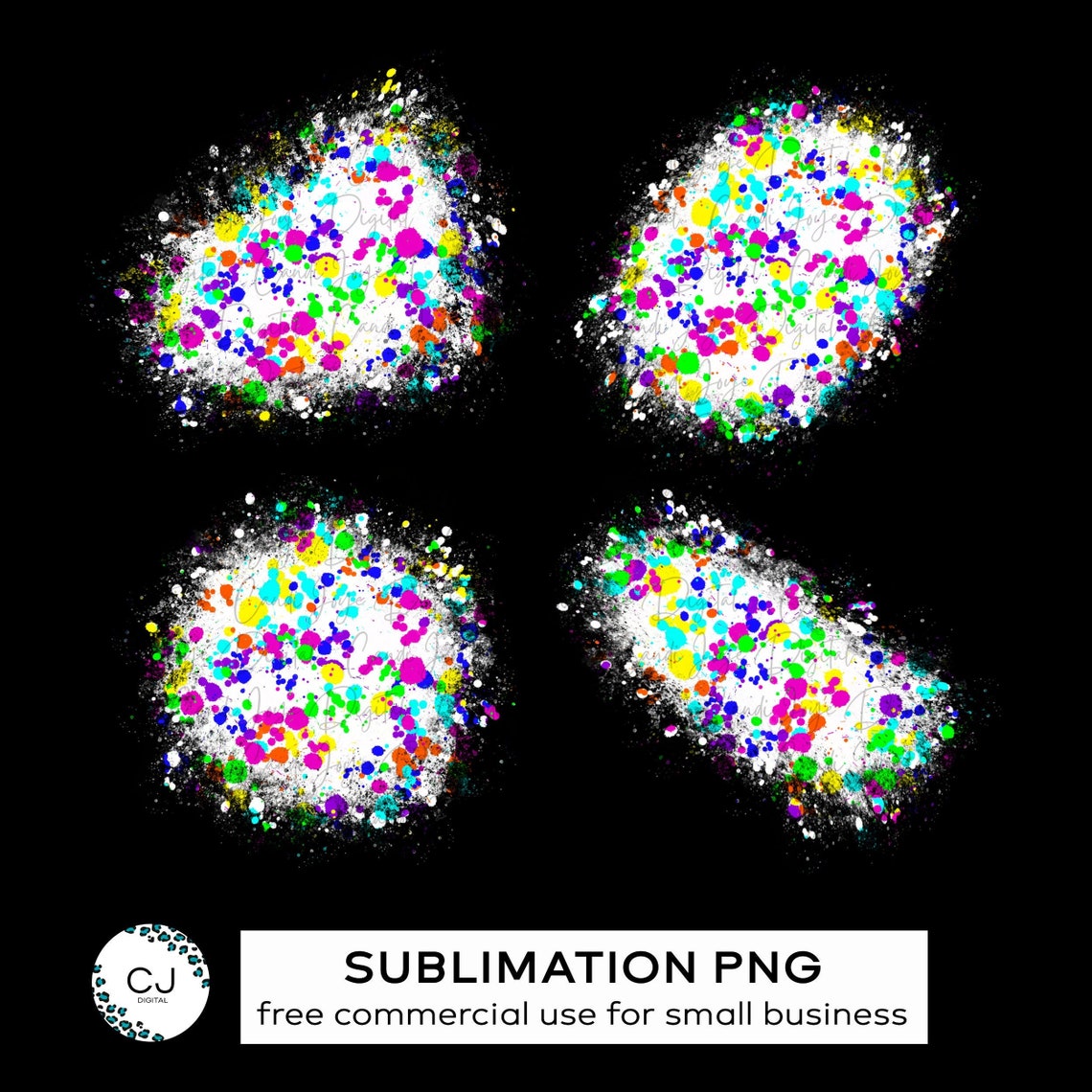 Neon Splatter Sublimation Patches Bleached Shirt Patch - Etsy