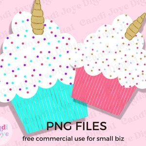 Unicorn PNG Cupcake Clipart - Baking Clipart - Birthday Party Graphics ...