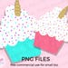 Unicorn PNG Cupcake Clipart - Baking Clipart - Birthday Party Graphics ...