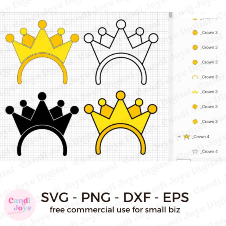 Crown SVG Princess Crown SVG Queen Crown PNG Tiara - Etsy