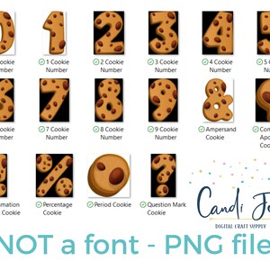 Alphabet Clipart PNG Cookie Letters PNG Set Alphabet PNG Chocolate Chip ...