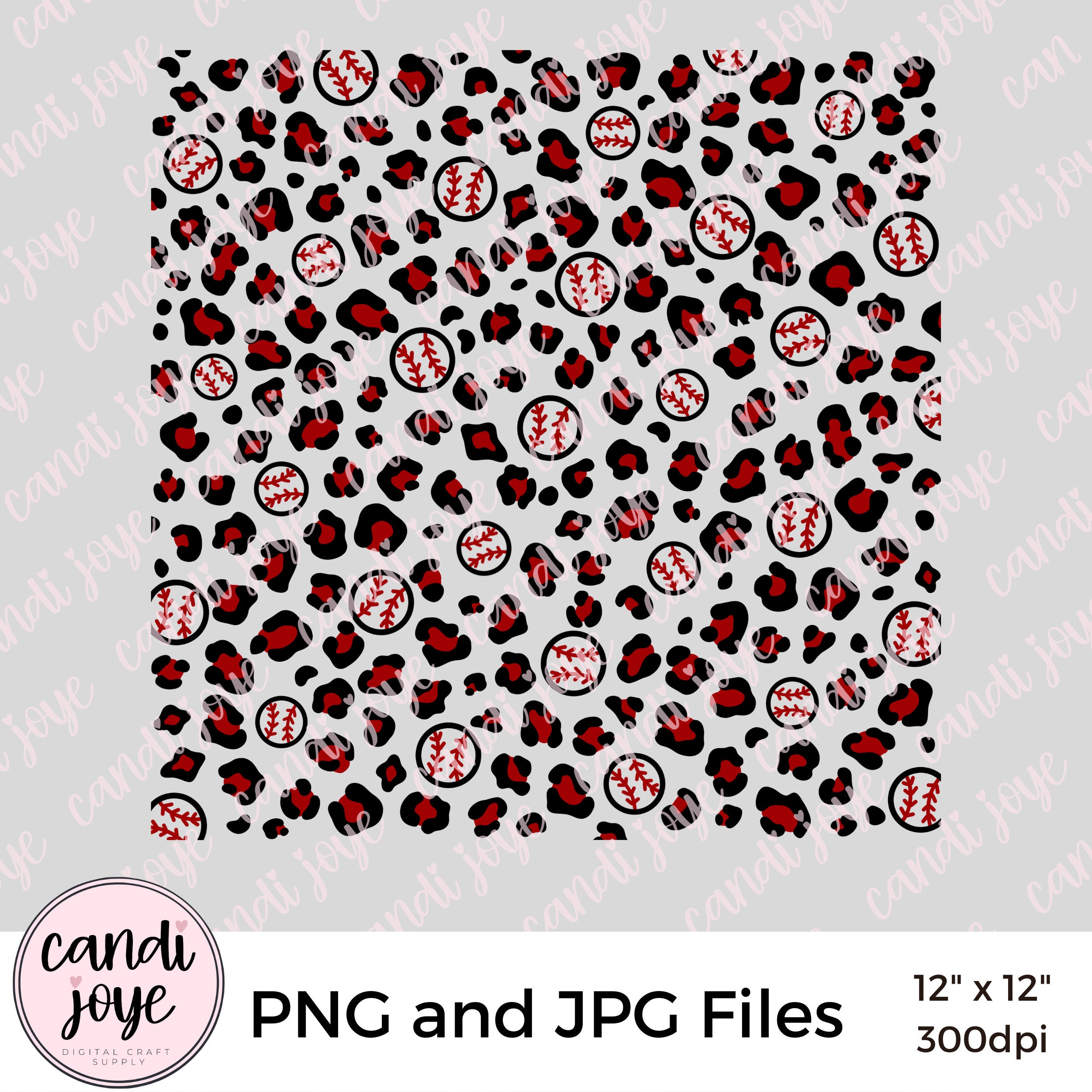 Baseball PNG - Leopard Print PNG - Cheetah Print - Sublimation PNG ...