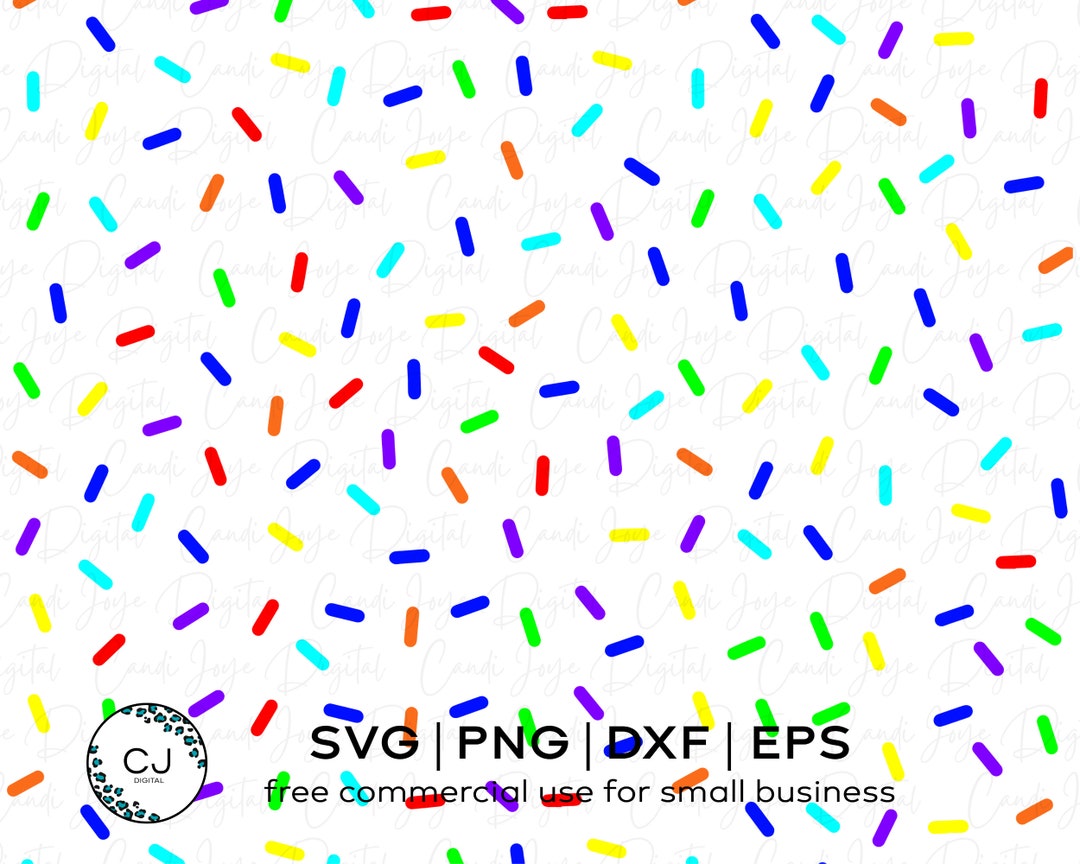 Rainbow Sprinkles SVG - Confetti SVG - Ice Cream Sprinkles Sublimation ...