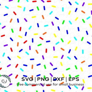 Rainbow Sprinkles SVG - Confetti SVG - Ice Cream Sprinkles Sublimation ...