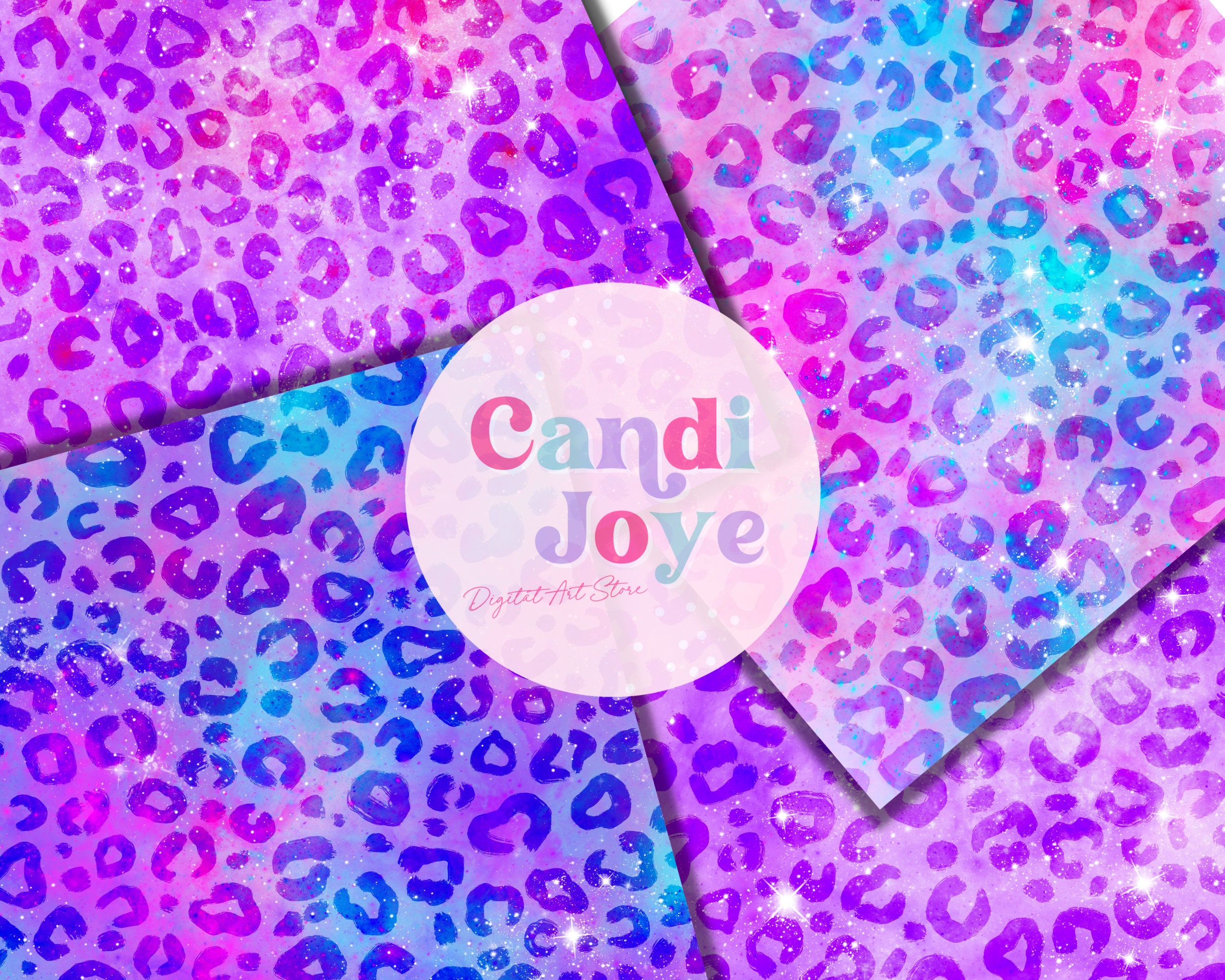 Leopard Print Digital Paper Pack Pastel Cheetah Print - Etsy