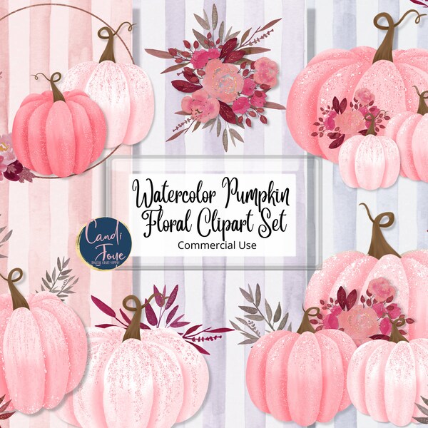 Pink Pumpkin Clipart - Etsy