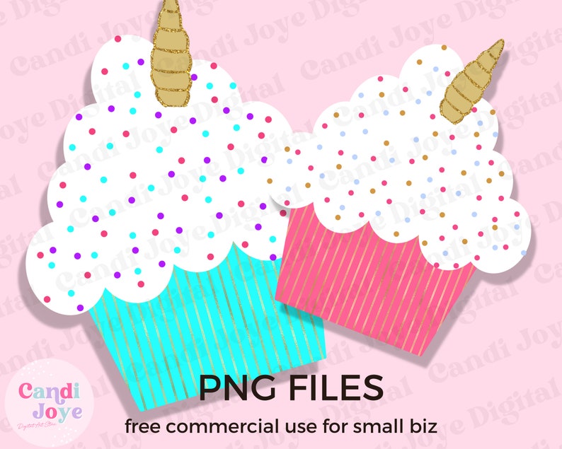 Unicorn PNG Cupcake Clipart Baking Clipart Birthday - Etsy