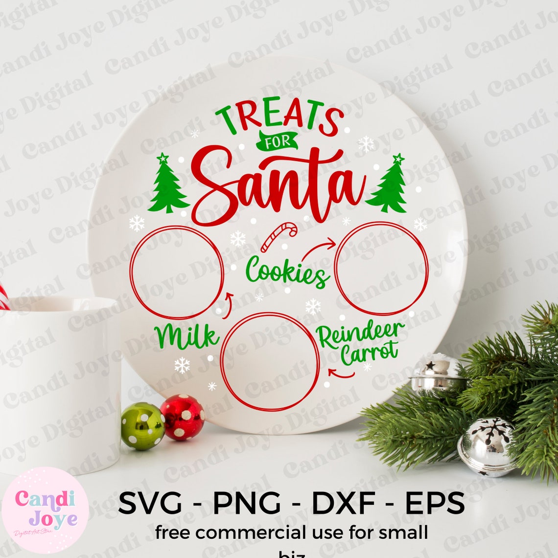Santa Tray SVG Santa Cookie Tray PNG Santa Plate SVG - Etsy