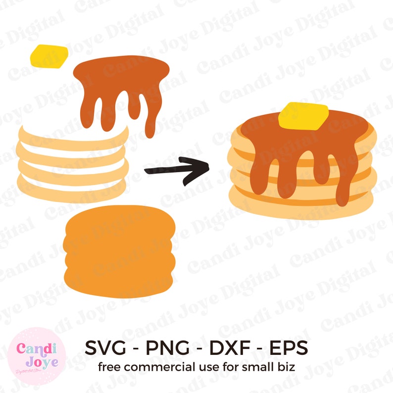 Pancake SVG Pancake PNG Pancake Stack Clipart Breakfast - Etsy