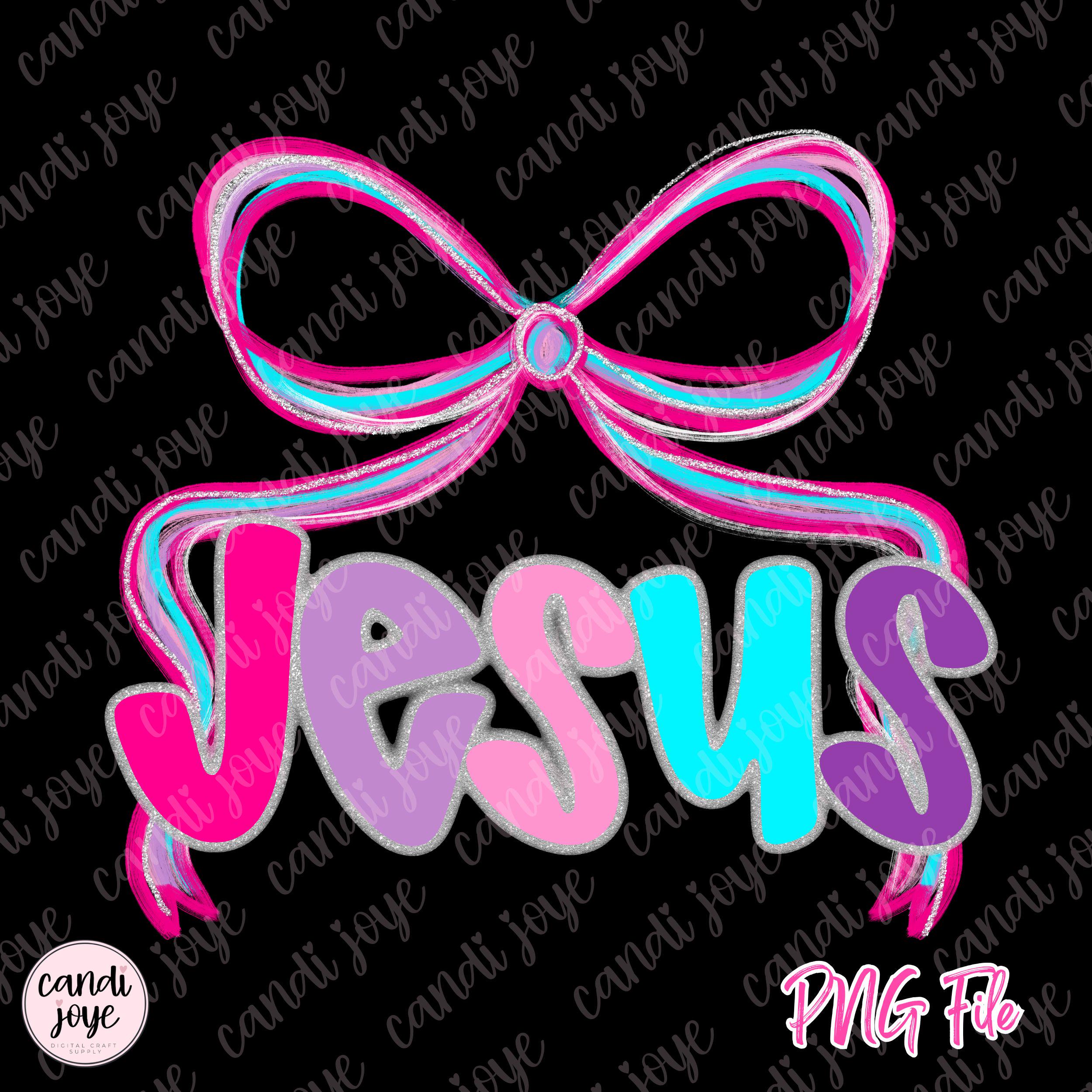 Christian Preppy Bow PNG, PNG, Jesus Coquette Bow PNG, Faith Png Design ...