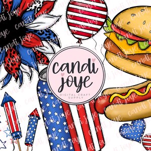 4th of July PNG Files - Patriotic Clipart Bundle - American Flag PNG ...