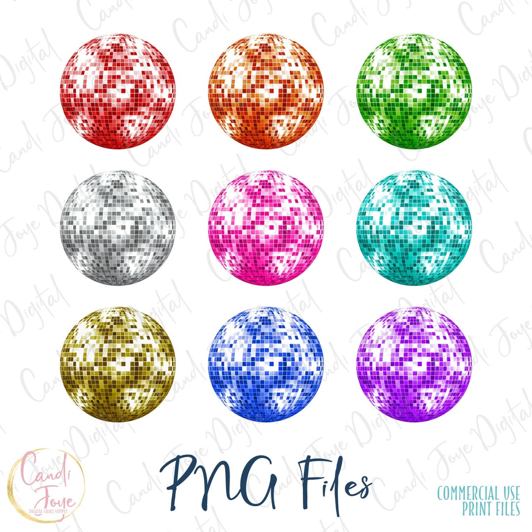 Disco Ball PNG New Year Clipart Retro Party PNG Disco Sublimation File ...