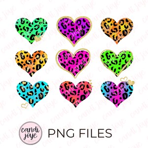 Leopard Print PNG - Heart PNG Files - Neon Gold Glitter Heart Clipart ...
